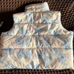 Disney Stitch | Jackets & Coats | Disney Stitch White Vest With Blue ...